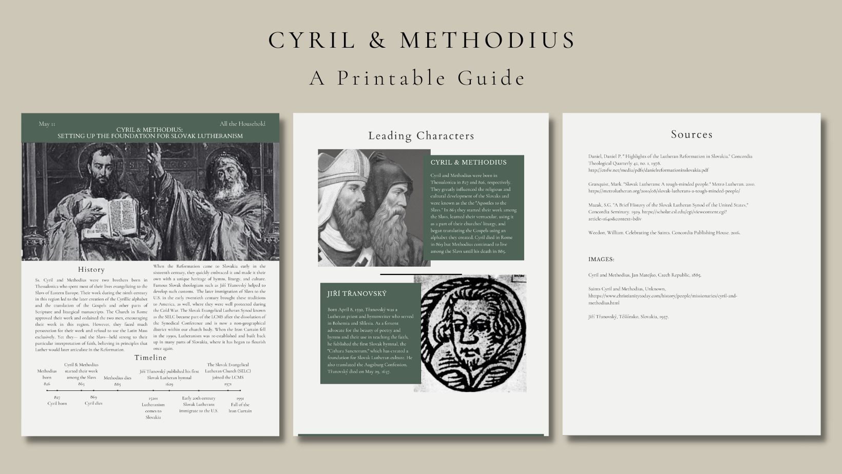 Ss. Cyril and Methodius Printable Guide
